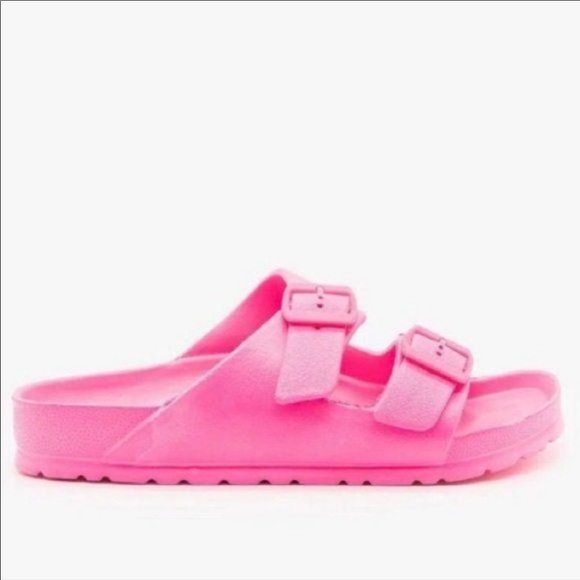 Shoes | Hot Girl Summer Slide Sandals Hot Pink | Poshmark